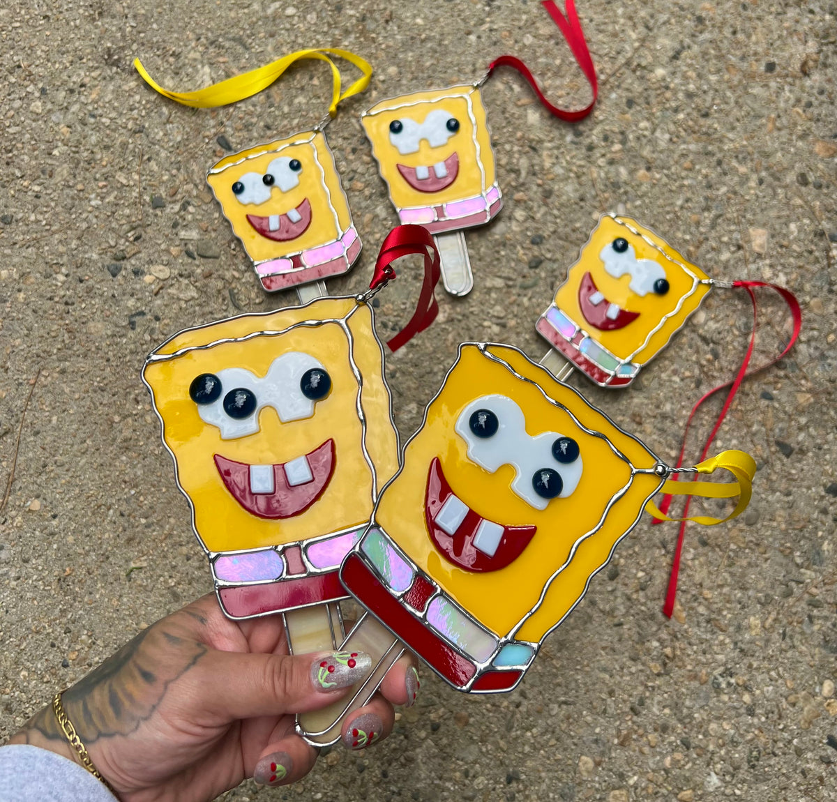 Wonky Spongebob Ice cream – Cold Heart Glass co